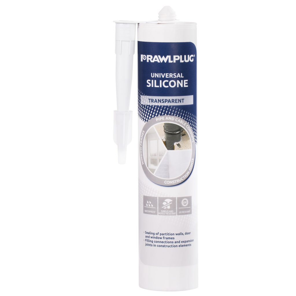 Silikon uniwersalny 300ml, bezbarwny (15 sztuk) • Izomix SKLEP